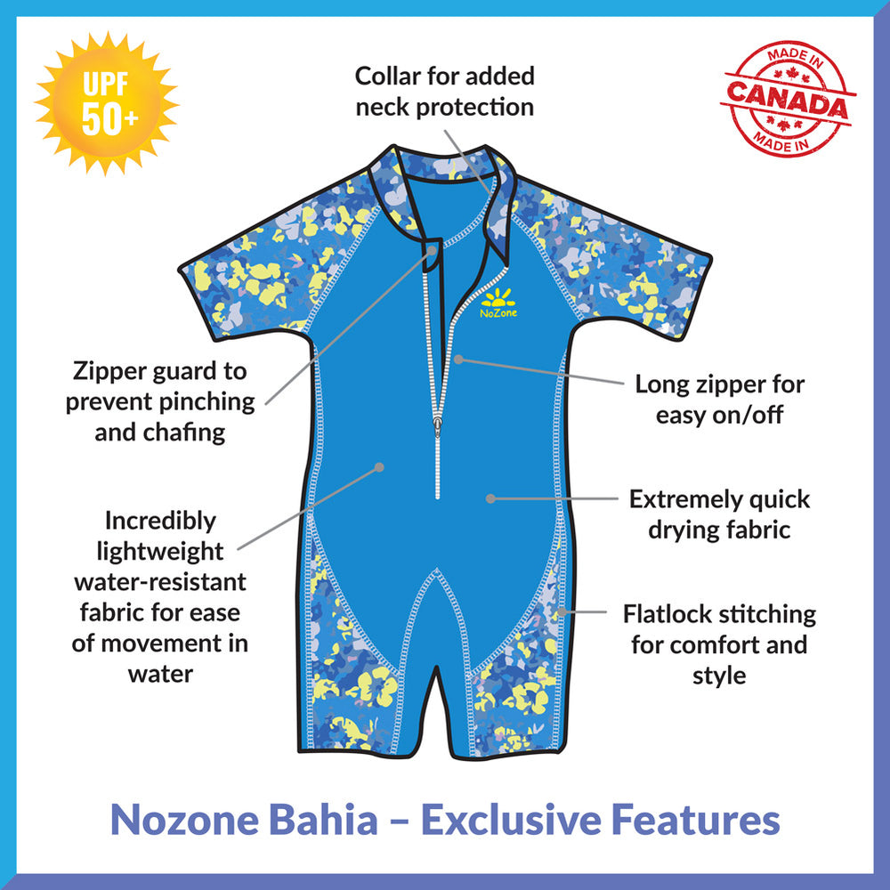 Children's Bahia One-Piece Sun Protective Swim Suit by Nozone